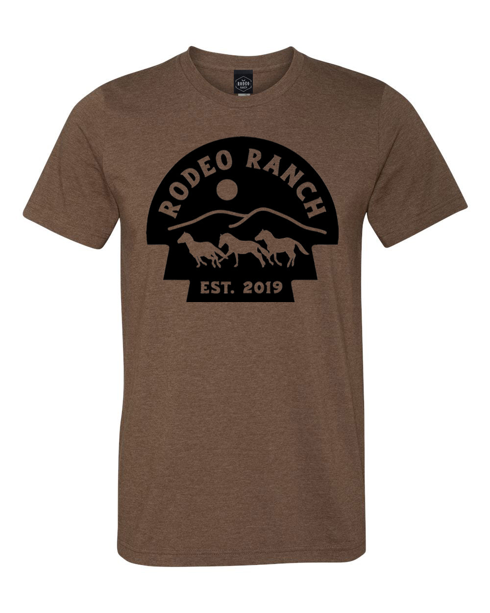 Rodeo Ranch Wild Horses Short Sleeve Shirt - Heather Brown – Rodeo ...
