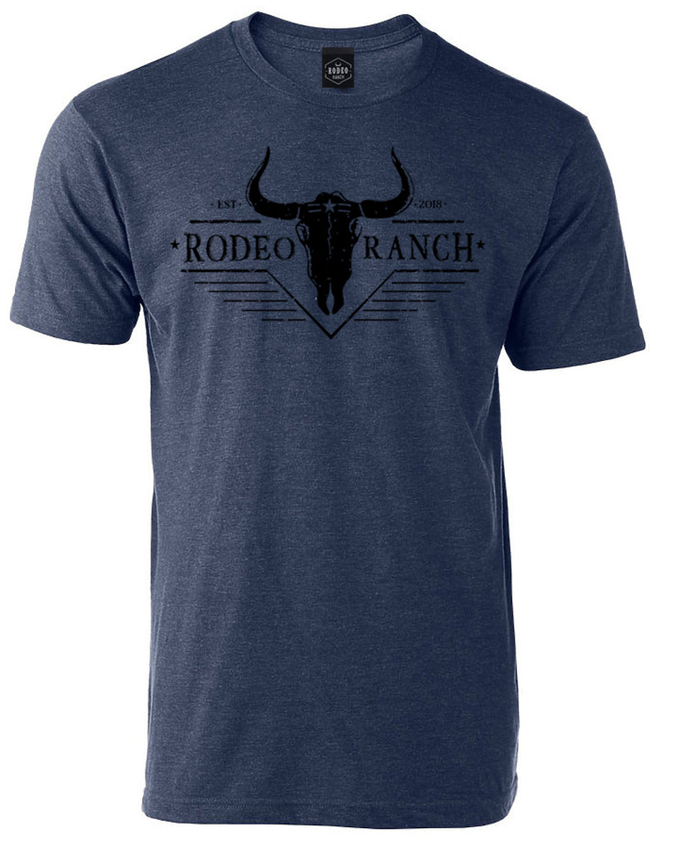 Rodeo Ranch Western Short Sleeve Shirt - Heather Denim – Rodeo Ranch ...