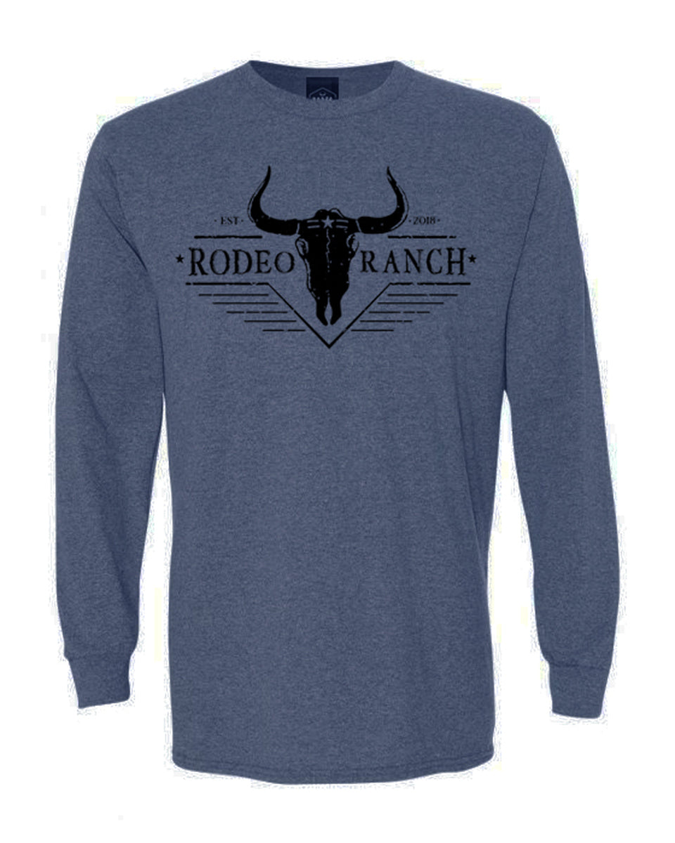 Rodeo Ranch Western Long Sleeve Shirt - Heather Denim – Rodeo Ranch ...