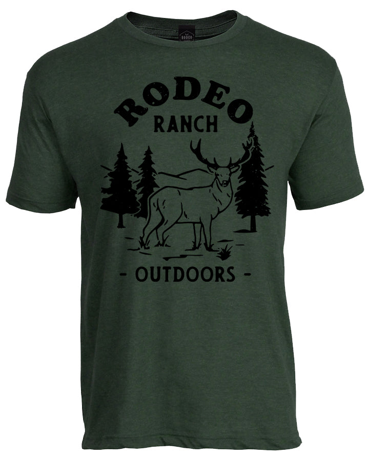 Rodeo Ranch Elk Short Sleeve Shirt - Heather Forest – Rodeo Ranch Wholesale